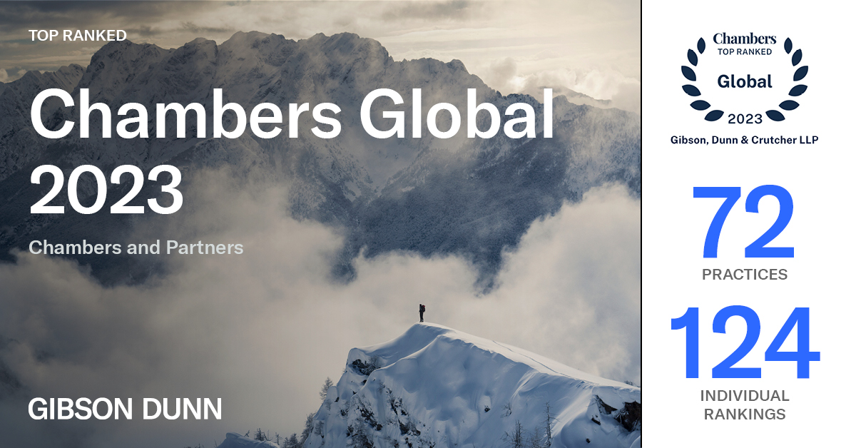 Gibson Dunn Earns 196 Rankings from Chambers Global 2023 - Gibson Dunn